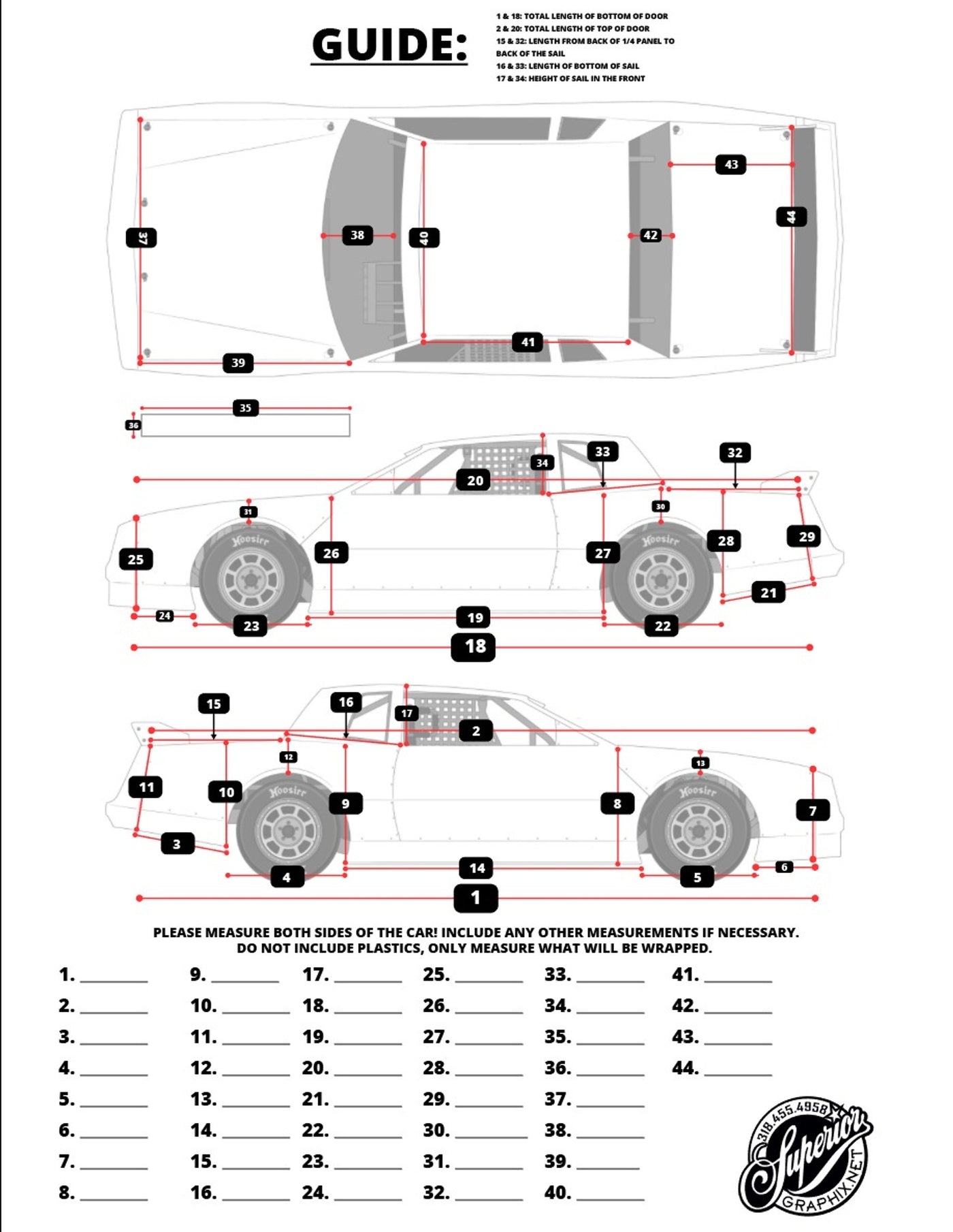 Racecar Templates - Superior Graphix
